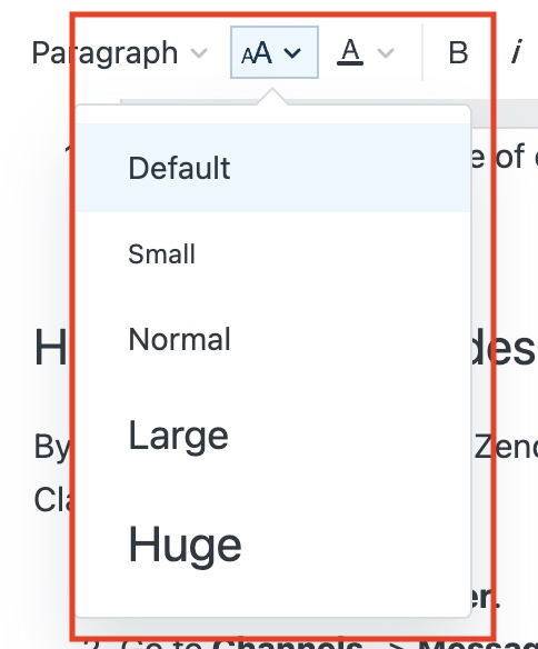 Text styles – Help Center